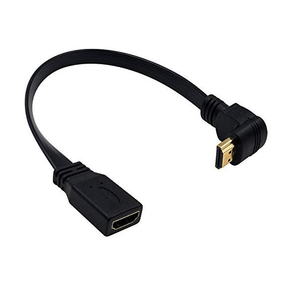 ・下向き  MJ-00099・HDMI 延長ケーブルコネクタ形状: HDMIタイプAメス/オス 90度 上向き・L型 HDMI上向きなので、手の届きにくいポートにも接続でき、ポートやケーブルへのダメージを防ぎます。・HDTVやUltra H...