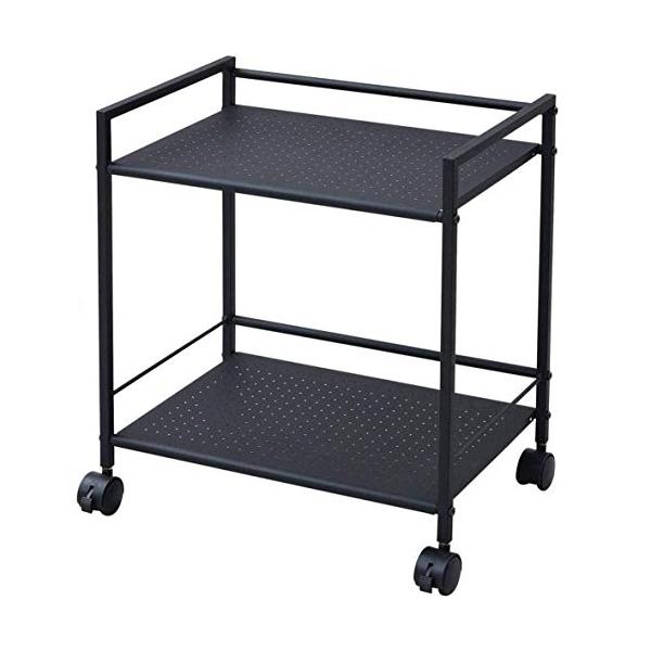 キャスター付きブラック/2段/CPR-50432C(BK)・Size:2段Color:ブラックPatternName:単品・パッケージ個数:1・お客様品・本体サイズ:幅42.5×奥行30×高さ49.5cm・材質:スチール(粉体塗装)・原産国...