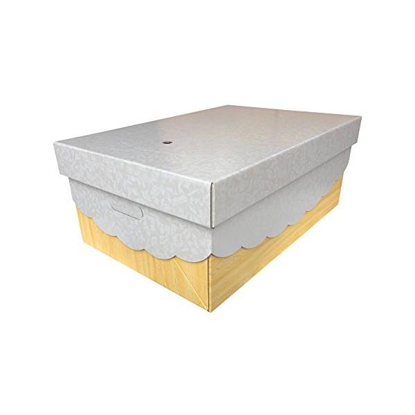 ・木目調　白花柄 S (内寸:約W45×D28×H20cm) ・木目調と花柄の可愛いひつぎで最期をお見送り。・ダンボールの2重構造で耐久性に優れており安心。・超小型犬、小型犬、猫、うさぎ、小動物向けサイズです。・素材：国産ダンボール　製造：...