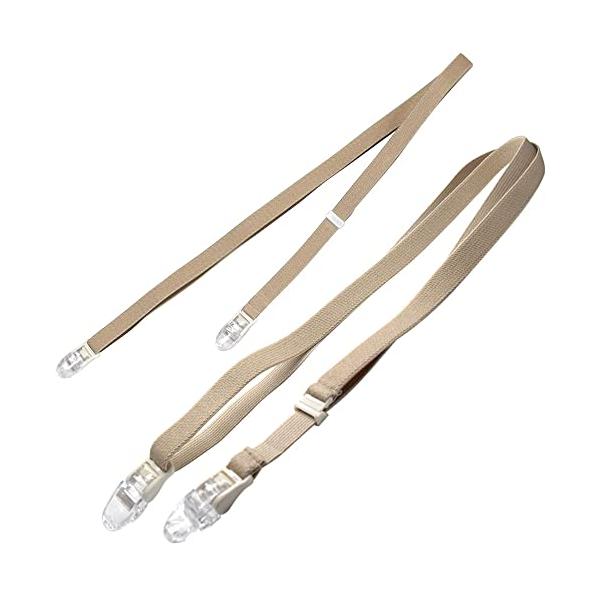 ・ベージュ  ・・Color:ベージュ・クリップ、ゴム・縫製ともに日本製のシーツ・パッド留めゴムクリップ(ベージュ）です。シーツや敷きパッドのずれを防止します。伸びてしまったゴムの代わりや、おねしょ防水シーツに使っていただくこともできます・...