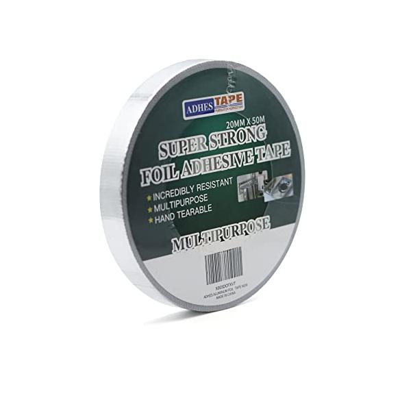 ・グレー 20mm x 50m ・・Size:20mm x 50m・アルミテープの用途：●ダクトや配管の被覆、保護に。●保温材などの目地に。●アルミ箔本来の外観や特性を活かした装飾用、反射用、シールド用、●空調、断熱、防食用途、床暖房の均熱...