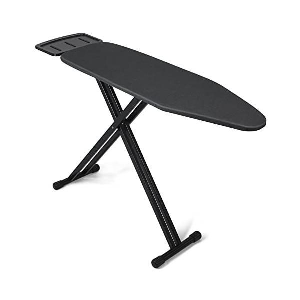 ブラック/長さ109cm x 幅33cm/1343-Black・高さ調整機能: 使用者の身長や作業スタイルに合わせて高さを調整できるスタンド式アイロン台で、快適な姿勢でアイロンがけが可能です・折りたたみ式デザイン: 使用しない時はコンパクト...