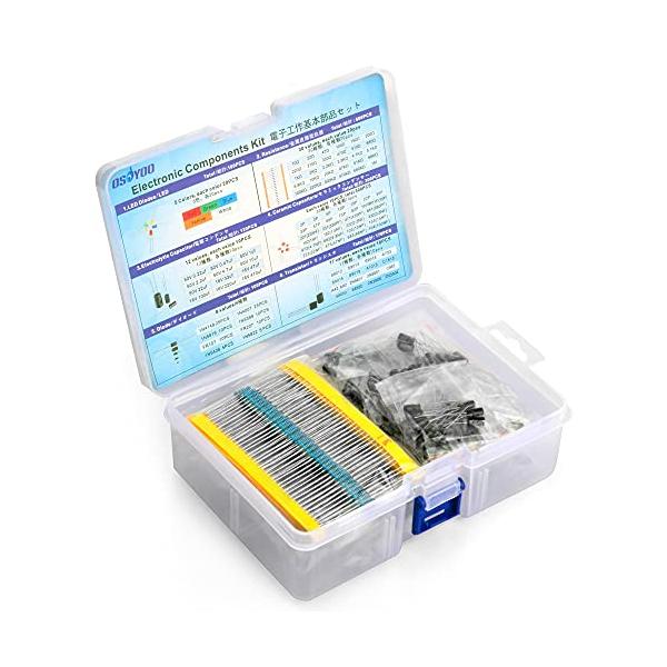 ◆電子工作でよく使いそうな LED 5色 金属皮膜抵抗器 30種類 電解コンデンサ 12種類 セラミックコンデンサー 30種類 ダイオード 8種類 トランジスタ 17種類を詰め合わせにしたパックです。・◆金属皮膜抵抗器（30種類、各種類20...