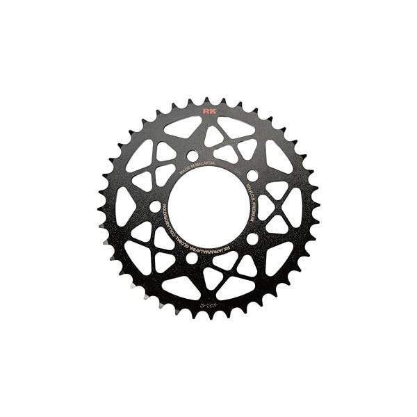 RKM02PS-/42T/RKM02PS-42T・Size:42TStyle:RKM02PS・パッケージ個数:1・取付穴数：5　センター穴：76mm・PCD：100mm・チェーンサイズ-丁数：520-42T・材質：炭素鋼・カラー：ED.BLACK