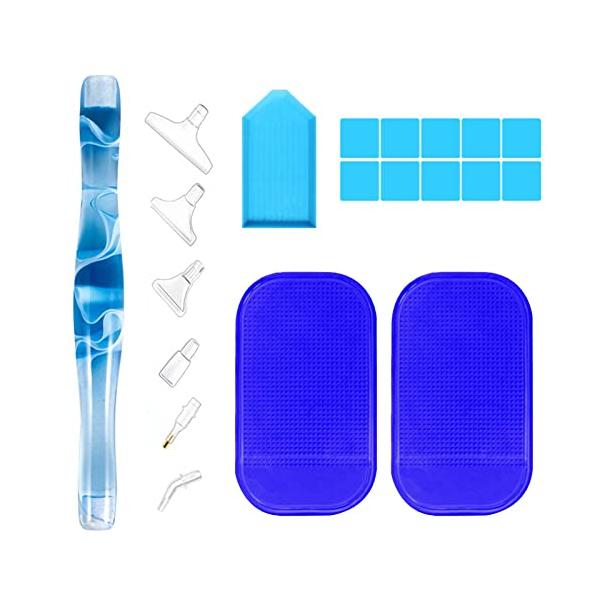 ブルー/-/-・素材ダイヤモンド画筆は高品質のプラスチック製で、軽量で手触りが良く、丈夫で長持ちします。・パッケージングブルーのダブルチップポインティングキットのセットをお届けします、異なるペン先モデルで異なる数のダイヤモンドを穿つことがで...