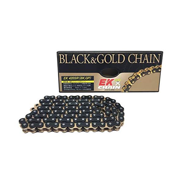 ブラック/ゴールド/100L/420SR（BKGP）・Size:100L・パッケージ個数:1・生産国:日本・材質・素材:サイズ:420・付属品:カラー:BK/GP(ブラック/ゴールド)・リンク(長さ):80リンク~140リンク・ジョイント:...