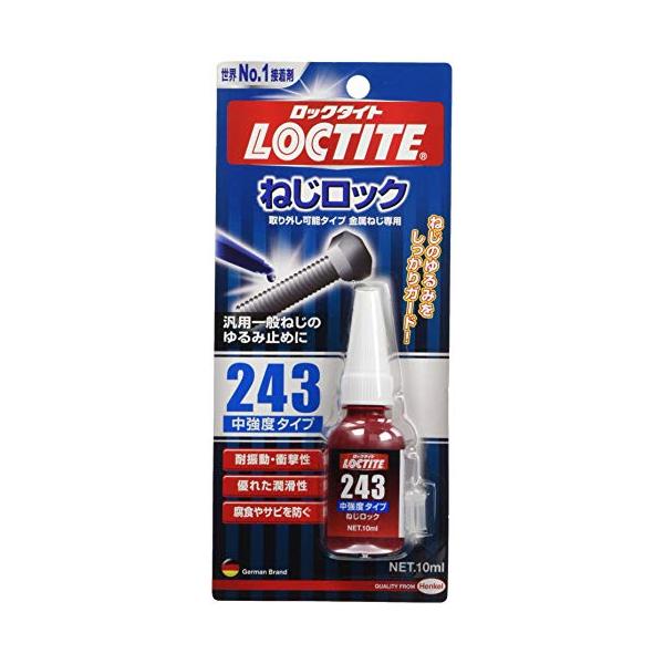 1個・中強度タイプ 10ml LNR-243・・Color:中強度タイプSize:10mlStyle:1個・耐振動、耐衝撃性:ネジ、ナット、ボルトを効果的に密着させ、振動から生じる緩みを防ぎます。・潤滑性:優れた潤滑性により過度な締め付けに...