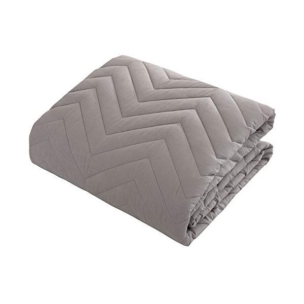 ・グレー セミダブル・120cm幅 ・・Color:グレーSize:セミダブル・120cm幅・仕様：【サイズ】120x205cm（セミダブル）、【中綿の重量】たっぷり492g、【バンドタイプ】四隅にゴムバンド付きで寝返りでもずれにくく、敷き...