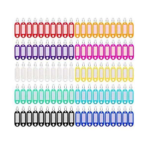 ・アソートセ  ・【素材】：本製品は鉄製のリングとプラスチック製のカバーから成るキーラベルタグ！高品質で耐久性に優れて、よく家庭や事務所や宿泊施設や保管施設に、鍵収納ツールとして使用されています！・【100個】：プラスチック製タグのキーホル...