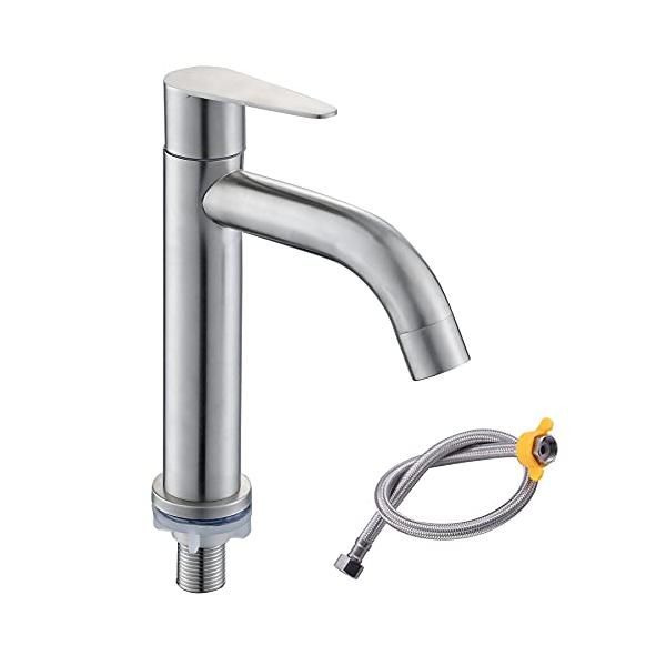 A:17CM・シルバー A:17CM ・・Style:A:17CM・【304ステンレス鋼材質&amp;耐久性が良く】Jeonestan洗面水栓は304ステンレス鋼材料が採用し、糸引き工芸でさびを効果的に防げて、耐久性が向上しています。蛇口を...