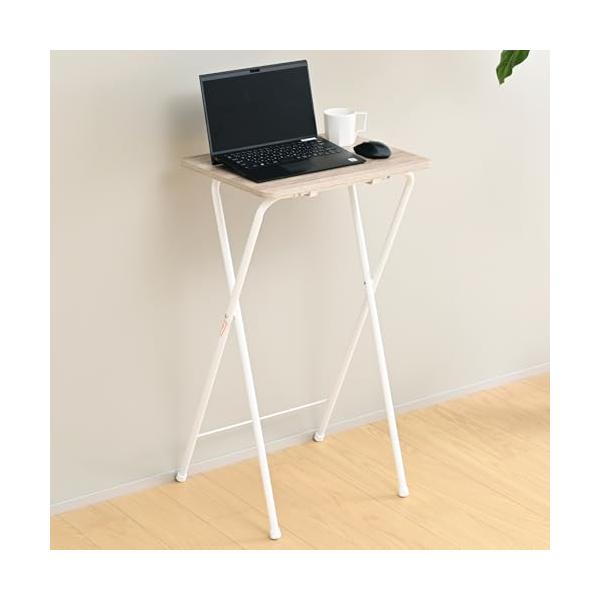 ハイタイプアンティークアイボリー/幅50×奥行52×高さ90cm/RYST-5040H(90)(AIV/WH2)・Color:アンティークアイボリーStyle:ハイタイプ・パッケージ個数:1・コンパクトな折りたたみテーブル折りたたむと厚み約...