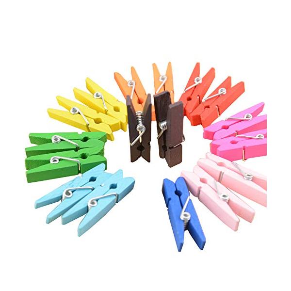 カラフル-50個セット/-/-・Color:カラフル-50個セット・サイズ:全長3.5cm 素材：ウッド 内容：20/50個 色：カラフル、原の色・夏は軽い衣類などの洗濯バサミとしてお使え頂けます。・カラフルで色が鮮やかで、写真クリップなど...