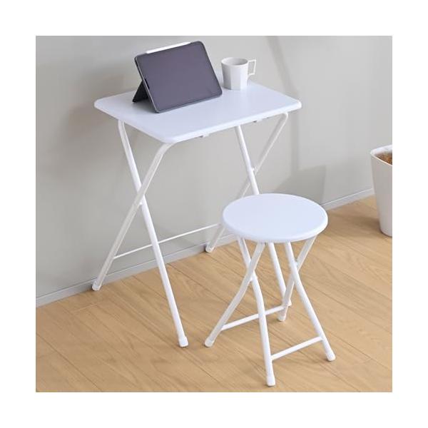 レギュラー(セット)ホワイト/デスク：幅50×奥行48×高さ70cm/チェア：幅30×奥行30×高さ46cm/YST-SET(WH/NMW)・Color:ホワイトStyle:レギュラー(セット)・パッケージ個数:1・デスクとチェアのセットコ...