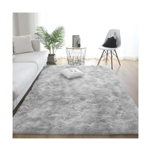 ライトグレー/120x160cm/-・Color:ライトグレーSize:120x160cm・??厚手版仕様サイズ：120x160cm 、重量1.1KG。(1)毛足の長さ：約40mm (2)ポリウレタンの厚さ：約10mm（他社より5ｍｍ厚い）...