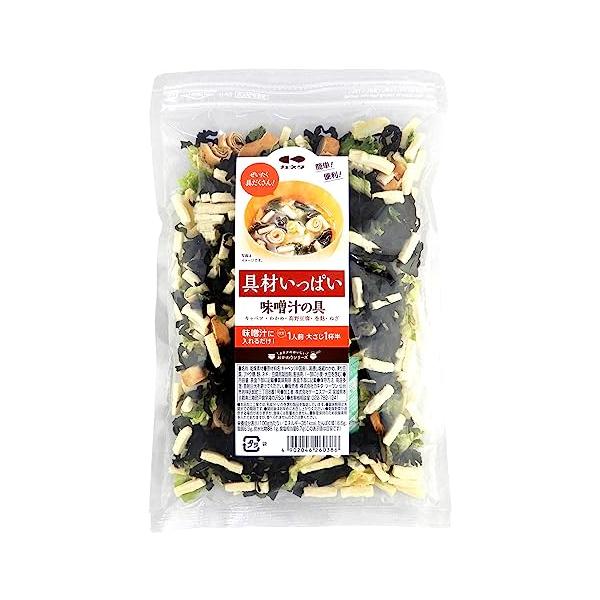 原材料:キャベツ（中国産）、湯通し塩蔵わかめ、凍り豆腐、ブドウ糖、麩、ネギ／豆腐用凝固剤、膨張剤、（一部に小麦・大豆を含む）・商品サイズ(高さx奥行x幅):9cm×26cm×17cm