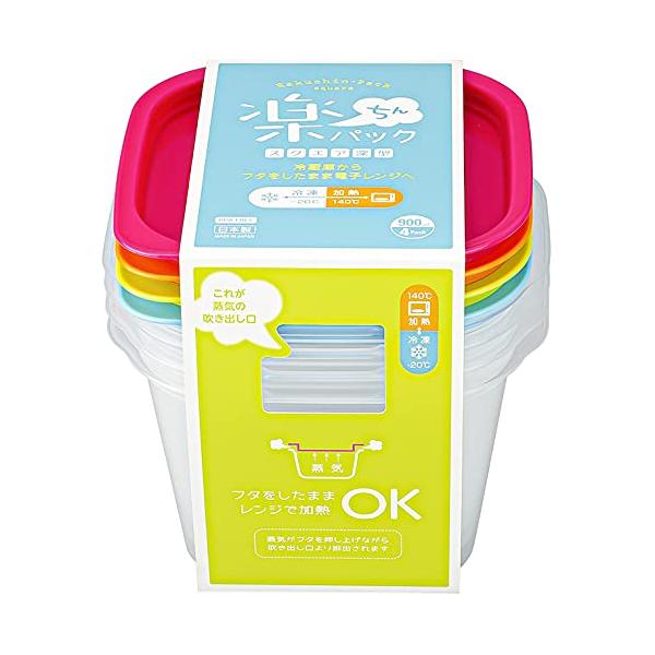 ピンク/オレンジ/グリーン/ブルー/6角深型900ml/9817・Size:6角深型900ml・パッケージ個数:1・冷凍庫から電子レンジまで使用できる、「楽ちん」な保存容器。・サイズ約13.8×15.1×高さ9.6cm・容量(フタをした時の...