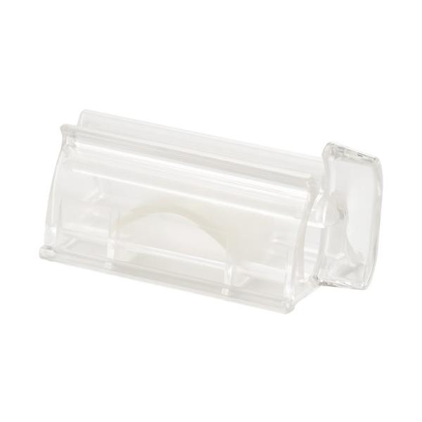 ・クリア 約W97×D40×H45mm TR-01L・・Color:クリア・サイズ:約W97×D40×H45mm・本体重量:約45g・素材・材質:本体・軸=ポリカーボネート、ベース=6ナイロン・原産国:日本・耐熱/耐冷温度=60/-20度