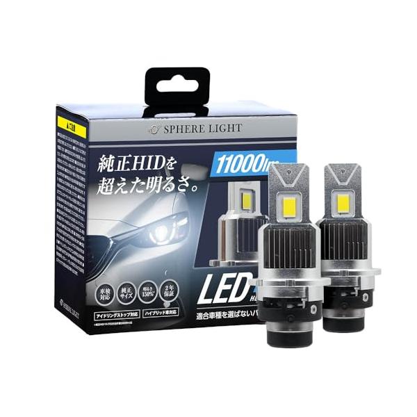 a.本体ホワイト/g.本体D4S 配線レス/SLGAD4S060・Size:g.本体D4S 配線レス・パッケージ個数:1・純正HIDを超えた明るさ8600ルーメン(2灯合計値)、カンデラ純正比170%超の明るさが障害物や路面の見やすさを向上...