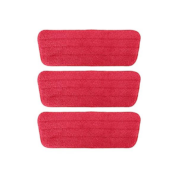 モダンレッドモップパッド3パック。/-/M-003・Color:レッドモップパッド3パック。・パッケージ個数:1・ユニバーサルフィットマイクロファイバークリーニングパッドは、Swiffer PowerMop、Bona Mop Sytem、R...