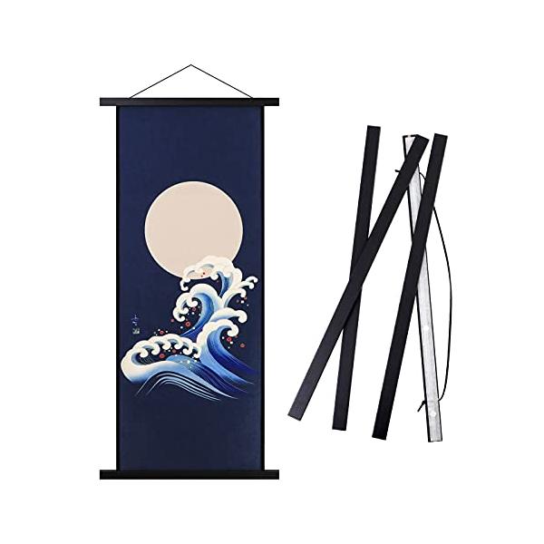 和風黒/40cm/-・Color:黒Size:40cm・重要な映画のポスター、アートプリント、タペストリー、地図、タオル、フロシキ用の磁気ポスターフレーム。・ポスターフレームは強力な磁気磁石を備えており、少し厚めのポスターや手ぬぐいを使用し...