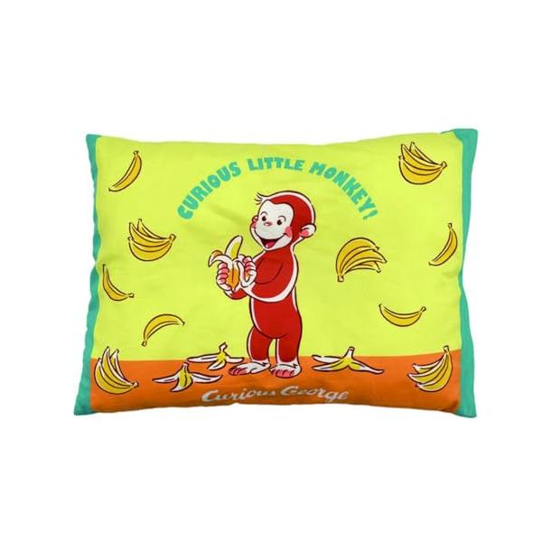 枕カバー：ポリエステル100％　枕側生地：ポリエステル100％　詰め物：ポリエステル100％07 おさるのジョージ/H28×W39cm/4765018700・Color:07 おさるのジョージ・パッケージ個数:1・サイズ:約H28×W39c...