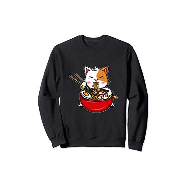 ・ブラック S ・マンガファンのためのカワイイラーメン猫愛子猫食べる麺は日本のヌーデルファンのためのものです。あなたはアジア人が好きで、日本にいてアニメを見ますか？そして、このクールな麺を食べる猫のデザインは、動物とかわいい猫を愛する猫愛好...