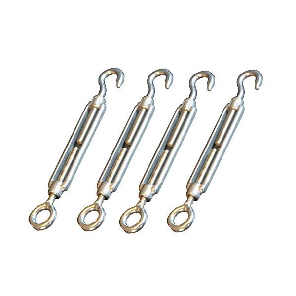 ・シルバー M4 ・・Size:M4・【素材】18-8ステンレス鋼　SUS304 防錆性に優れたステンレススチールです。・【サイズ】M4 M5 M6 M8　 　各部の寸法については写真の寸法表を参考にしてください。・ターンバックルは中央部分...