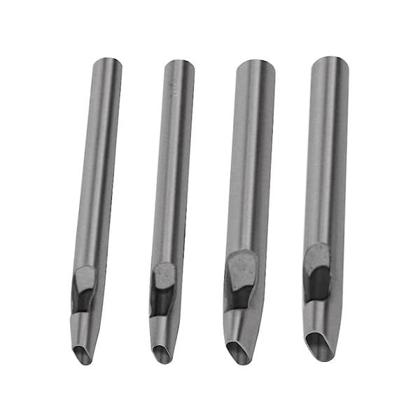 ・  TAORAY-004PG・【セット内容】全長サイズおよそ10cm、楕円形穴パンチ - 4つの異なるサイズ（2*7mm、3*6mm、3*8mm、4*7mm）。 ベルト時計バンドの革加工に最適です。・【高品質素材】当社の中空パンチセットは...