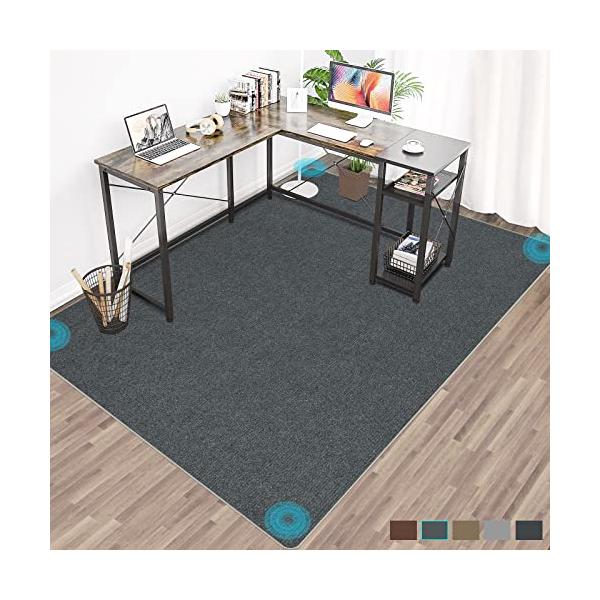 和風ダークグレー/約160x130cm/-・Size:約160x130cmColor:ダークグレー・スクラッチパッド デスク下 マットに座った時の荷重により、床に傷がついたり、床がくぼんだりすることがあります。キャスターの材質に応じて、床を...