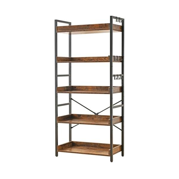 おしゃれ古木色/H5-幅60/dangban・Color:古木色Size:H5-幅60・サイズと調節性このインダストリアルな本棚は、奥行30cm、幅60cm、高さ144cmのサイズで、各棚の高さ31cmが標準です。中央の棚は調節可能で、アイ...