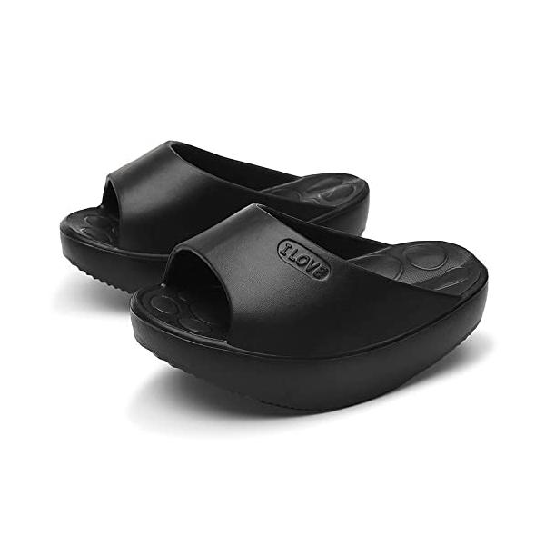 スリッパ・ブラック 24.0~25.0 cm 2.5E ・・Size:24.0~25.0 cm 2.5EColor:ブラック・【靴幅】2.5E【サイズ】S：22.5?23.5cm、M：24.0?25.0cm・【素材】エチレン酢酸ビニル、EV...