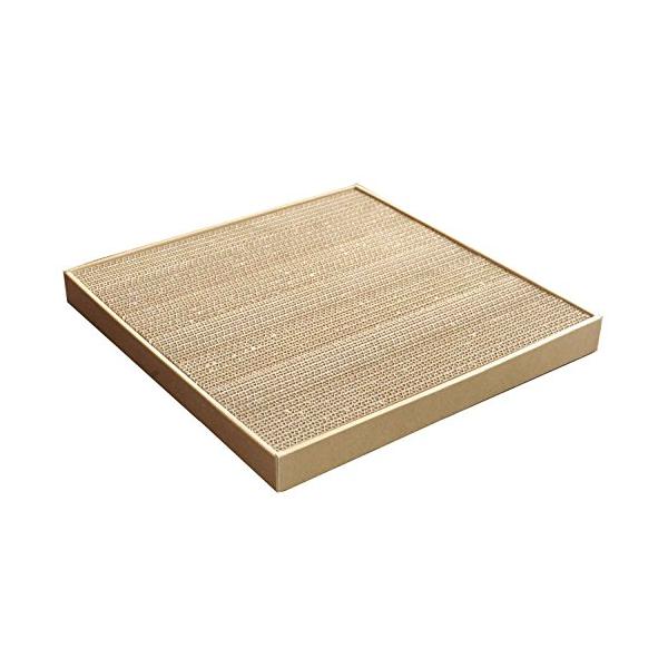 ・ブラウン  ・段ボール製爪とぎの定番は縦長の長方形ですが、Lサイズはもはや正方形となってしまった爪とぎです。・大きな猫ちゃんや多頭飼いの方にオススメです。材料特有の香りにより、またたびいらずでねこちゃんの興味を引きつけます。（ねこちゃんの...