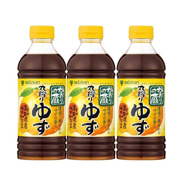 3本セット-/500ml×3本/-・Size:500ml×3本・原材料：しょうゆ（小麦・大豆を含む）（国内製造）、ゆず果汁、果糖ぶどう糖液糖、砂糖、醸造酢、食塩、かつおだし、こんぶだし、酵母エキス／調味料（アミノ酸等）、酸味料・大さじ１杯１...