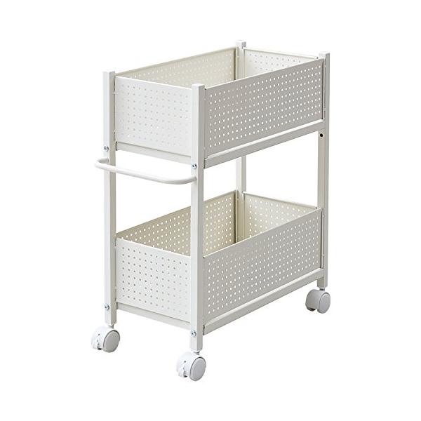 モダンホワイト/幅26cm/OPR-5726(WH/WH)・Size:幅26cmPatternName:奥行57cm・パッケージ個数:1・お客様品・本体サイズ:幅26×奥行51(取っ手含 57)×高さ64.5cm・材質:スチール(粉体塗装)...