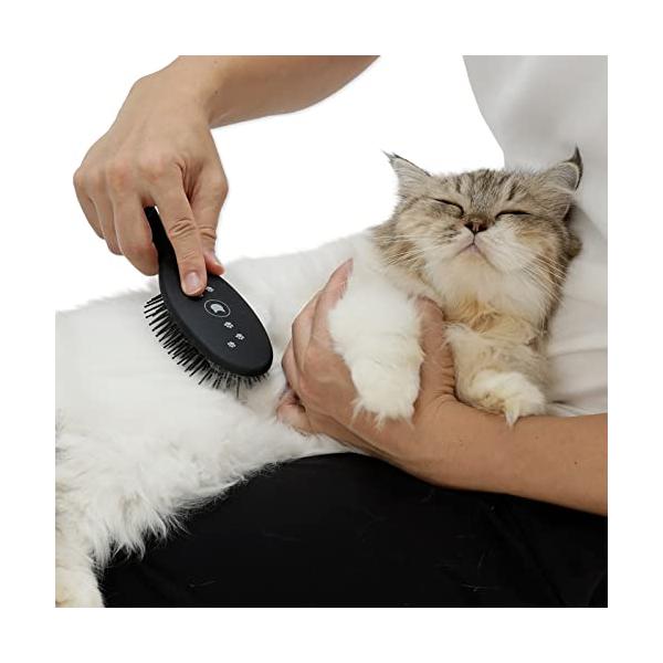・Black  4580471867266・【適度なブラシ圧＆ソフトタッチピンで猫に気持ちいいブラッシング時間を】 ブラシ毛台は、優しい弾力のソフトクッションタイプ。均一で心地よいブラシ圧を実現します。 ブラシピンは職人技で１本ずつ丁寧に植...