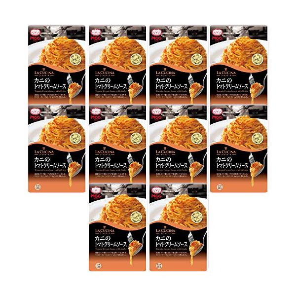 PatternName:カニのトマトクリームソース・パッケージ個数:10・原材料:トマト・ジュースづけ(イタリア製造)、野菜(たまねぎ、にんじん、セロリ)、かに、生クリーム、乳等を主要原料とする食品、アメリケーヌソース、大豆油、トマトペース...