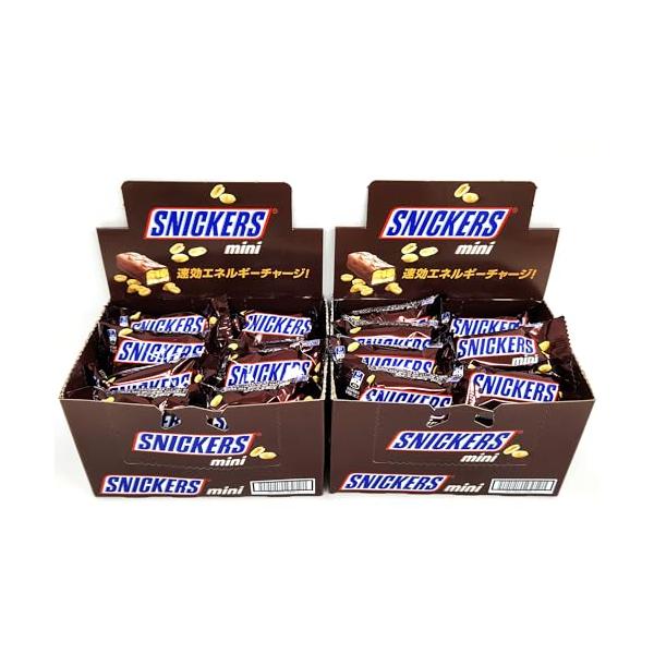 チョコレート・ミニサイズのスニッカーズの詰め合わせ・24個×2箱の計48個入り・短時間でパワーチャージしたい時に