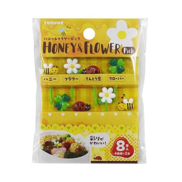 フラワーピックアソート/-/P-3663・Style:フラワーピック・パッケージ個数:1・サイズ：てんとう虫＝約39×17×4.5mm、みつばち＝約39×15×4mm、クローバー＝約42×15×3.5mm、はな＝約38×17×3.5mm、材...