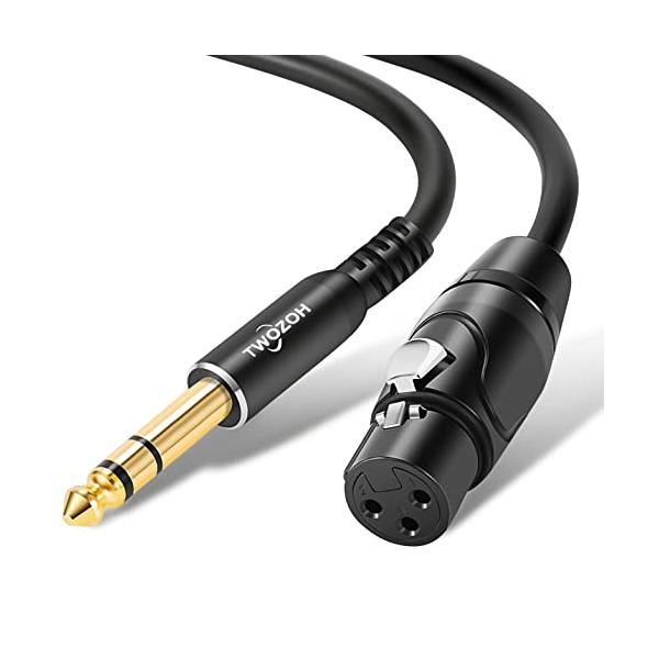 XLRメスから6.35mm オス/3M/AUD-001-3.0M・Size:3MColor:XLRメスから6.35mm オス・広い互換性Twozoh 10FT XLR to TRS (6.35mm)オスXLRコネクタ付きコンデンサーマイクと...
