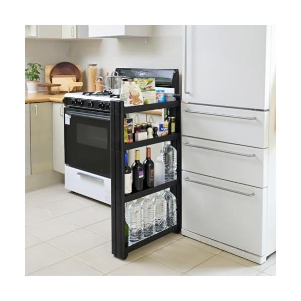 幅10.5 高さ98cmブラック/トール/FSW-10T(BK)・Color:ブラックStyle:幅10.5 高さ98cm・パッケージ個数:1・スリムなワゴン冷蔵庫横のすき間や脱衣所の洗濯機横などのデッドスペースを収納スペースに活用できるス...