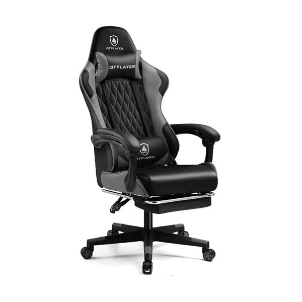 グレー/Medium/GT900・Color:グレーSize:Medium・パッケージ個数:1・新たな時代の革新的デザイン、快適なゲーミングチェア背もたれには乳牛の斑点デザイン、座っている感じがまるで牛の背中に乗っているかのようで、爽快な感...