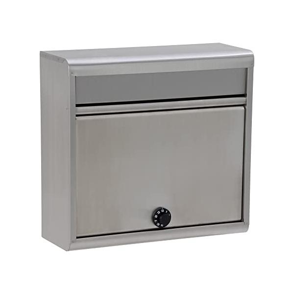 薄型A4封筒対応/ダイヤル錠付シルバー/-/H-614D・Color:シルバーPatternName:単品・パッケージ個数:1・サイズ:幅370×奥行140×高さ350mm・重量:2120g・材質:ステンレス・投入口サイズ:幅345×高さ5...