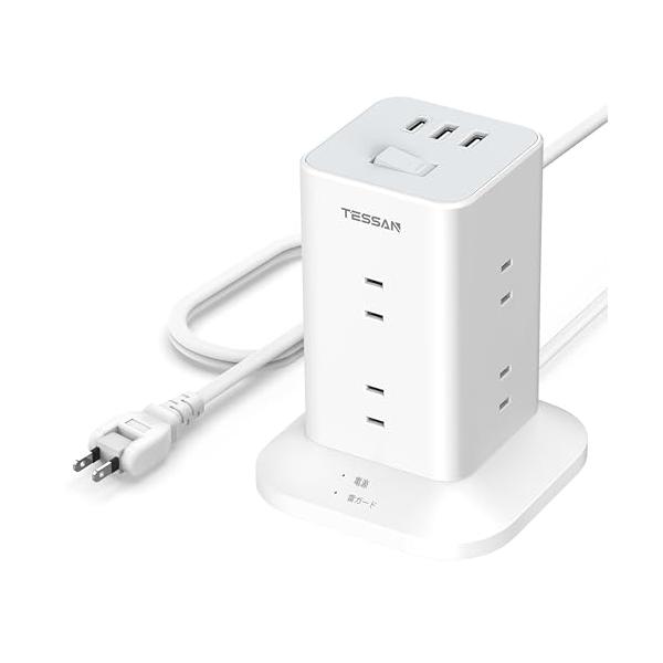 usb-c付きグレー/3m&amp;usb-c/TPS04-JP-C・Size:3m&amp;usb-cColor:グレー・ 一台11役 マルチタップこの電源タップは日本のために研究し、設計されていて、一般的なタワー型コンセントより小型でコ...