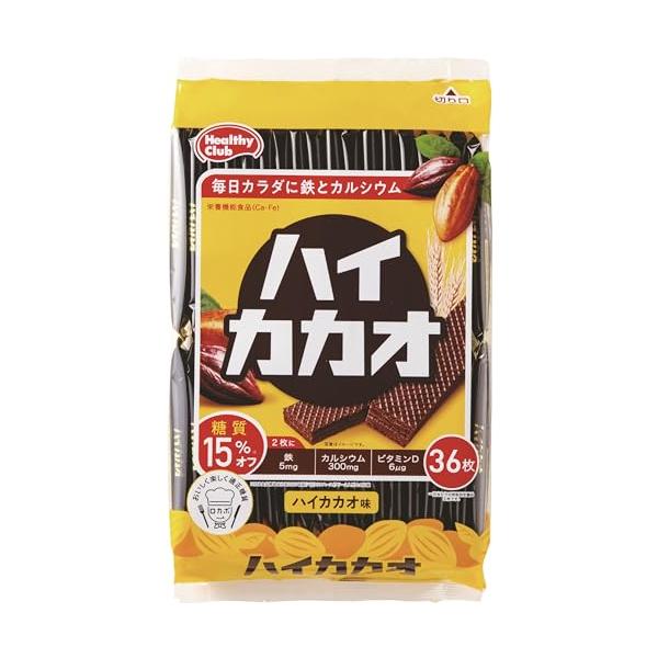 ウエハース・パッケージ個数:1・内容量：36枚・カロリー:2枚(14.0g)当たり68kcal・原材料：小麦粉（国内製造）、植物油脂、ココアパウダー、ブドウ糖、乳糖、砂糖、難消化性デキストリン、卵、食塩、澱粉／卵殻Ca、乳化剤（大豆由来）、...