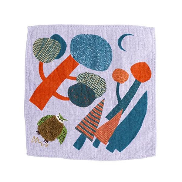 かわいいパープル/約25cm×25cm/A-65589-86-PAP・PatternName:ミミズク・パッケージ個数:1・本体サイズ:約25×25cm・素材・材質:綿100%・原産国:中国・重量:約20g・柄:ミミズク