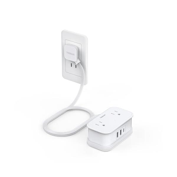 ホワイト/1m/TS-1024-C-JP・Size:1mColor:ホワイト・１台７役USB-C付き電源タップ：４個AC差込口、1つType-Cポートと2つUSB-A 1ポートを搭載し、最大7台デバイス同時に充電可能です。また、ACコンセン...