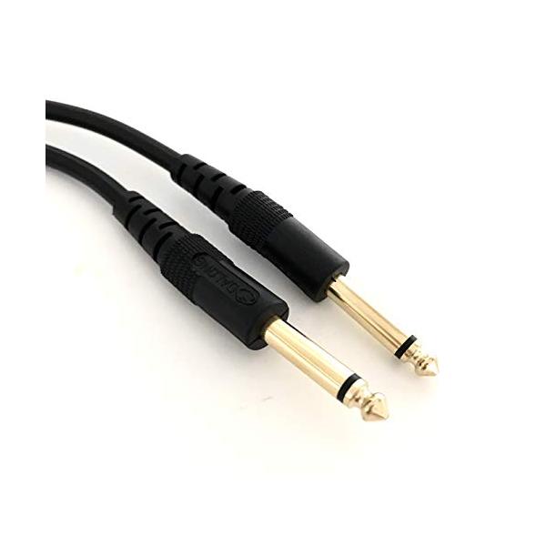 パッケージ個数:1・6.35mm モノラル オス-オス：モノラル標準ジャック搭載のミキサー、ギター、電子ピアノ、パッチベイ、シンセサイザー、アンプ、スピーカーなどの楽器や他の専門オーディオ設備接続用なモノラルケーブルです。・高音質：高純度O...