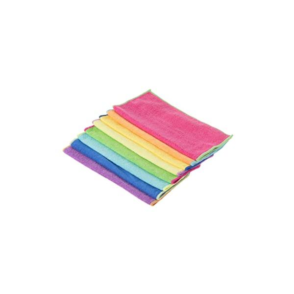 8枚入マイクロファイバークロス カラフル/約横29×縦29cm/QB-102・Color:マイクロファイバークロス カラフルStyle:8枚入・パッケージ個数:1・ クロス 布巾 楽しいポップカラーの8色入り。ダスターとして。雑巾がわりとし...
