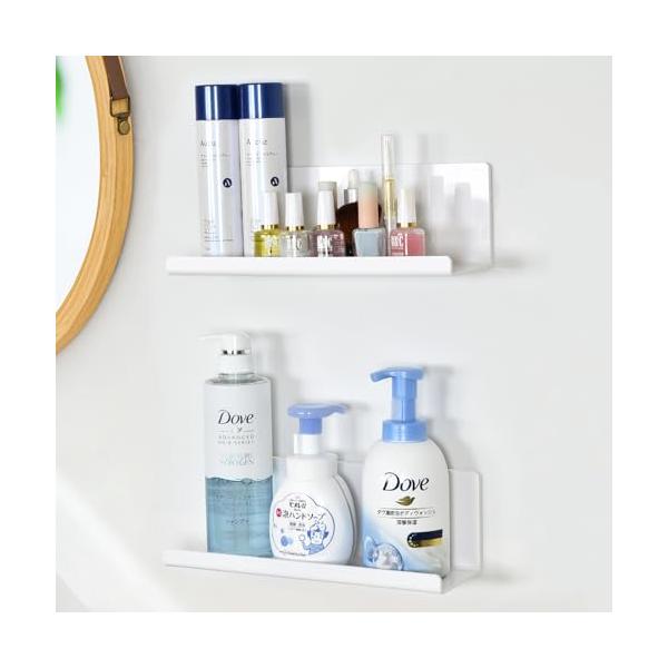 シンプルホワイト/30cmラック・粘着/T-ACLI-BMRK30・Color:ホワイトSize:30cmラック・粘着・アクリル製のバスルームラックなので、サビや塗装の剥がれを心配する必要はありません。 バスルームラックは圧縮素材でできてお...