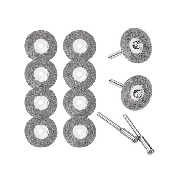 ・丸穴なし  D89・・Color:丸穴なし・【サイズ】ダイヤモンドカッター：直径22mm、厚み0.6mm　軸：径2.35mm長さ35mm、径3.00mm長さ38mm・【セット内容】ダイヤモンドカッター10枚、軸4本（軸径2.35mm*2、...